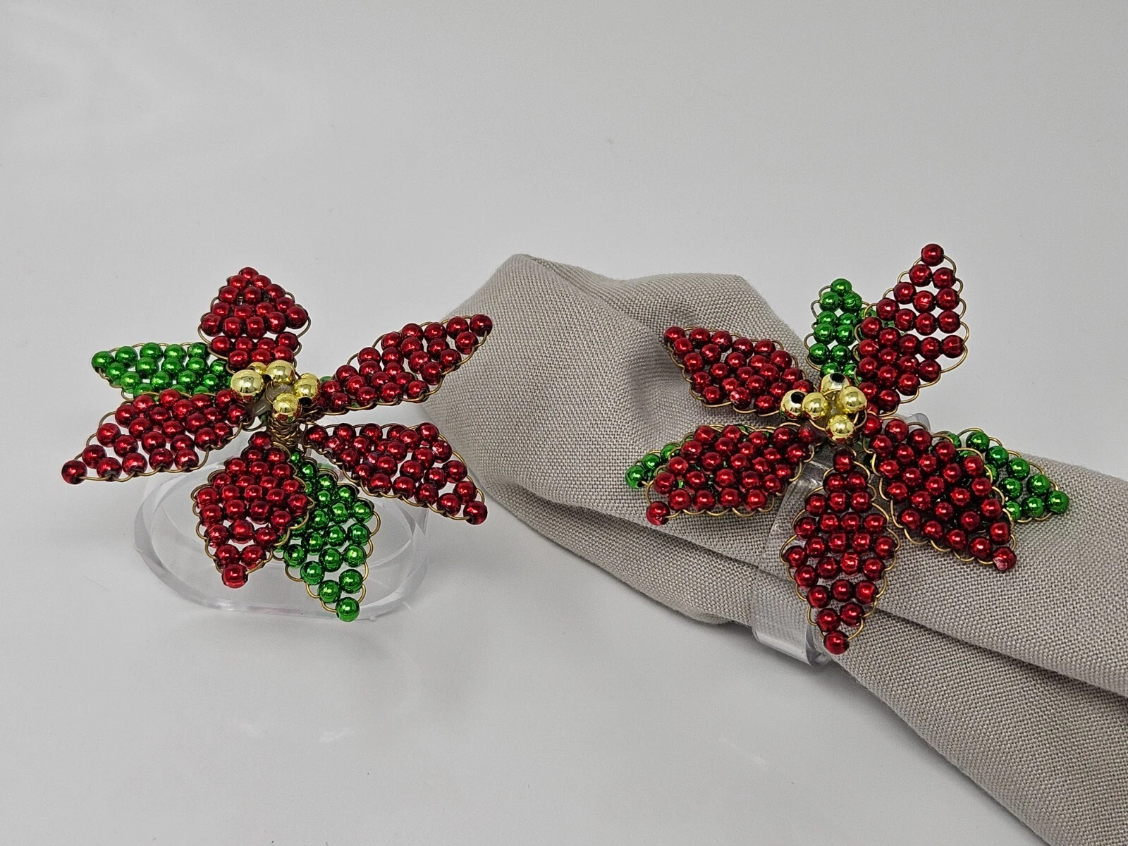 Pack Of 12 Clear Plastic Napkin Rings Frames Forms Base For Beading ...