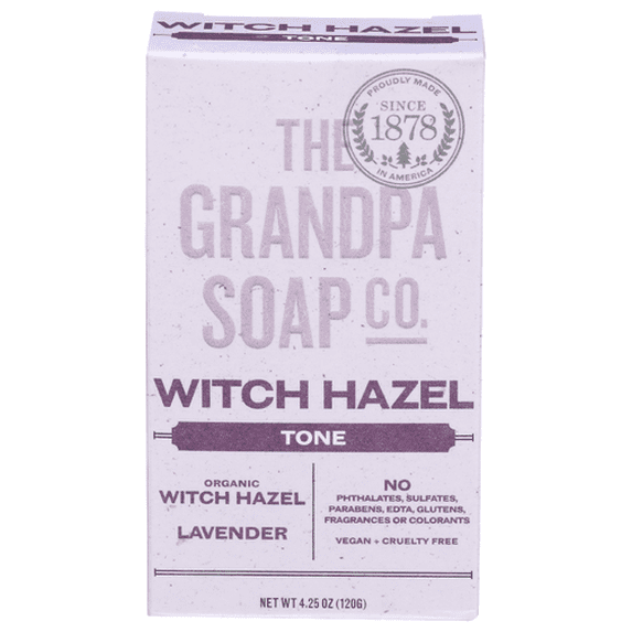 (Pack Of 12) Grandpa's Soap Bar Witch Hazel Tone Lavender 4.25 Oz ...