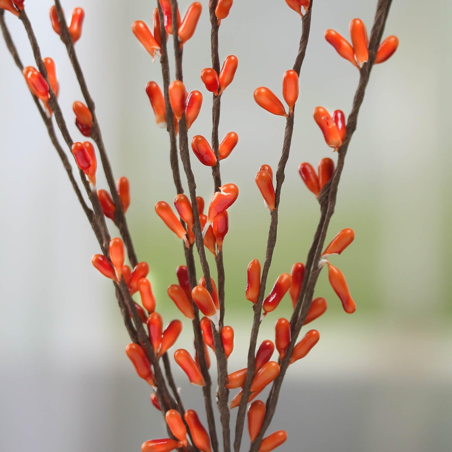 Pack Of 12 Harvest Orange Pip Berry Stems Fall Rustic Berries ...