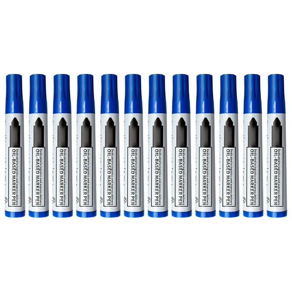 Pack Of 12 Oil Set Permanent Markers Quick Drying Impermeable For ...