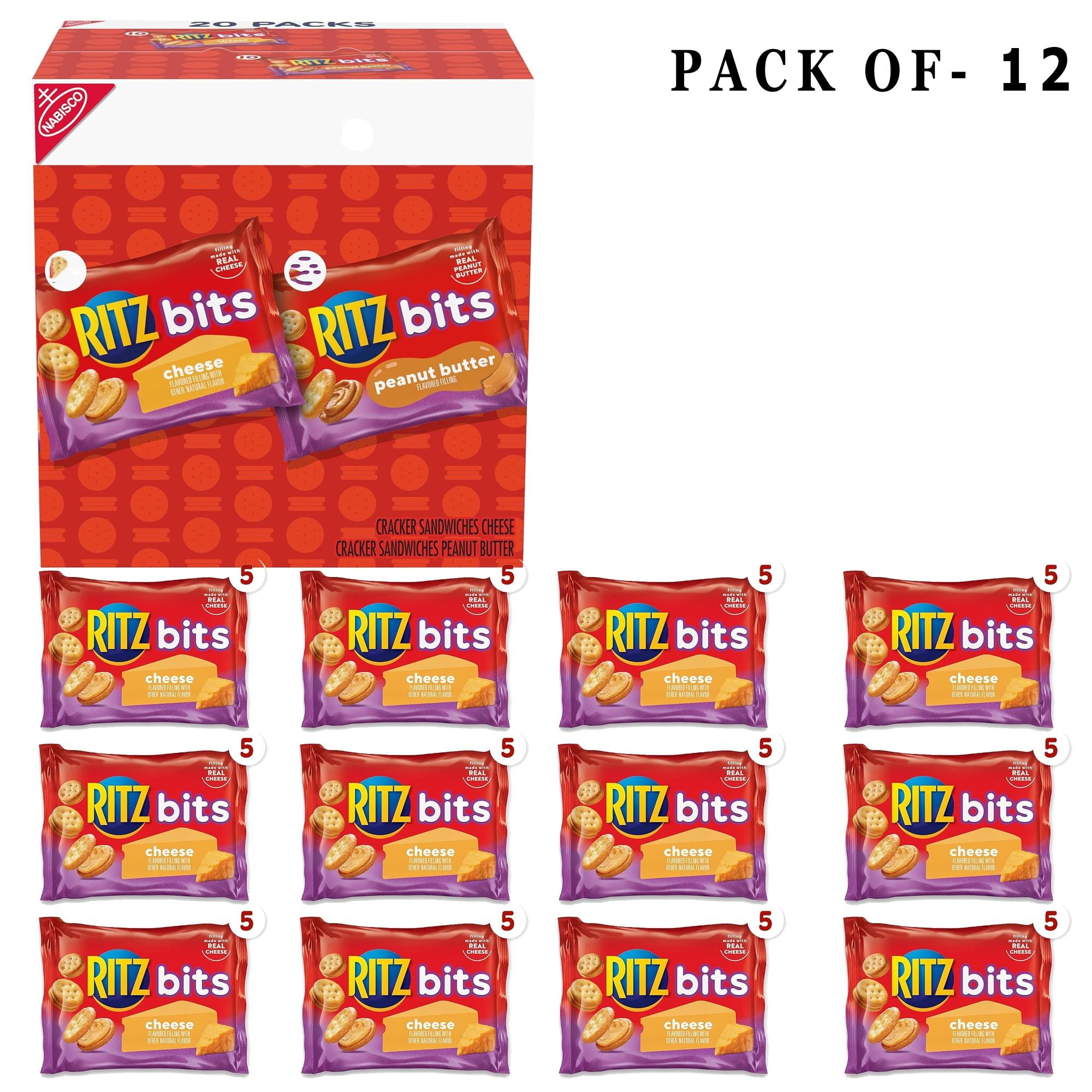 Pack Of 12 Ritz Bits Cheese Cracker Sandwiches Made With Real Cheese ...
