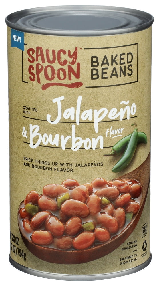 (Pack Of 12) Saucy Spoon Beans Baked Bourbon Jalapeno 28 Oz - Walmart.com