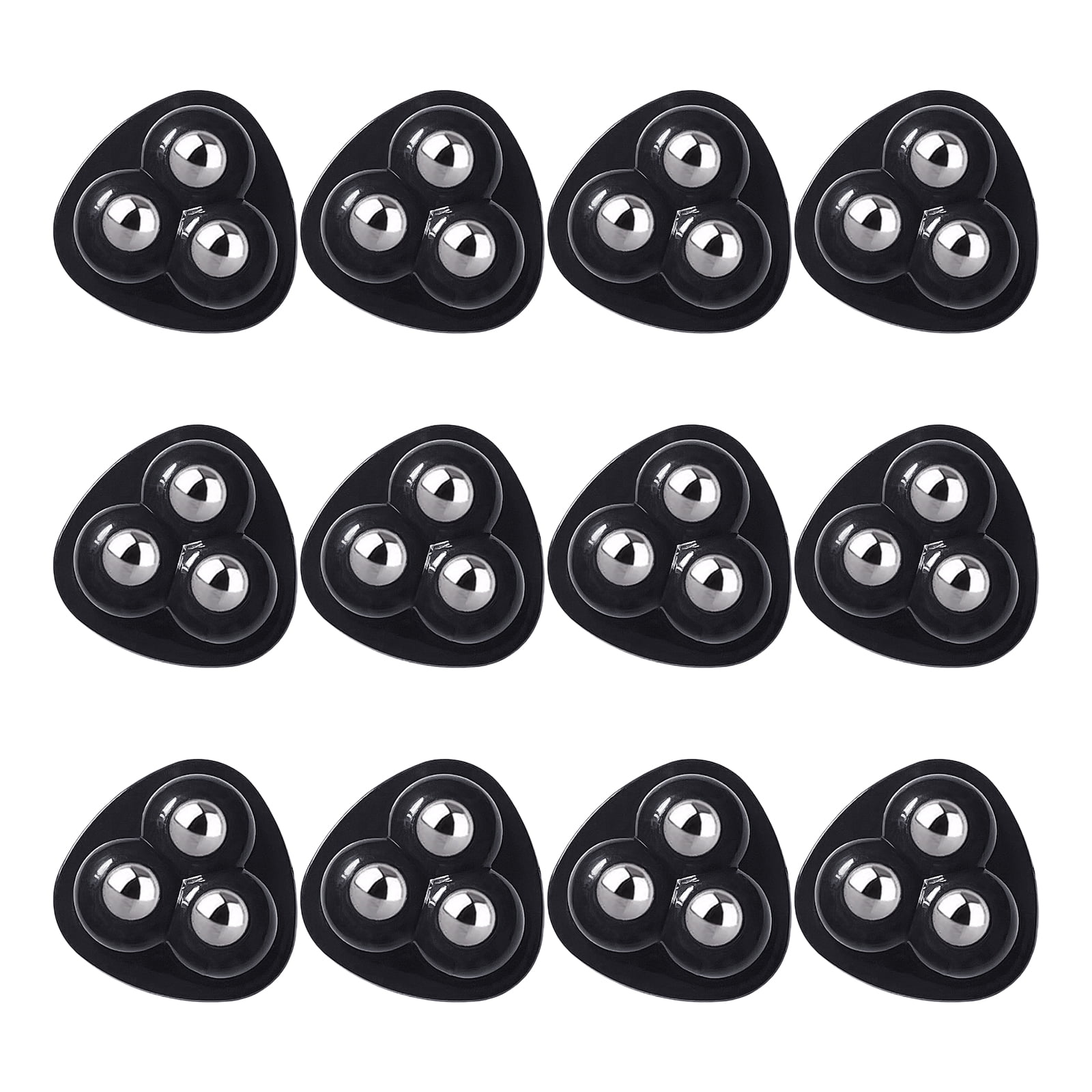 Pack Of 12 Small Flat Rollers Wheel 13mm Castors For Multipurpose Use ...