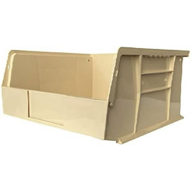 Pack Of 12 Tan Plastic Storage Bin Hanging Stacking Containers Plastic
