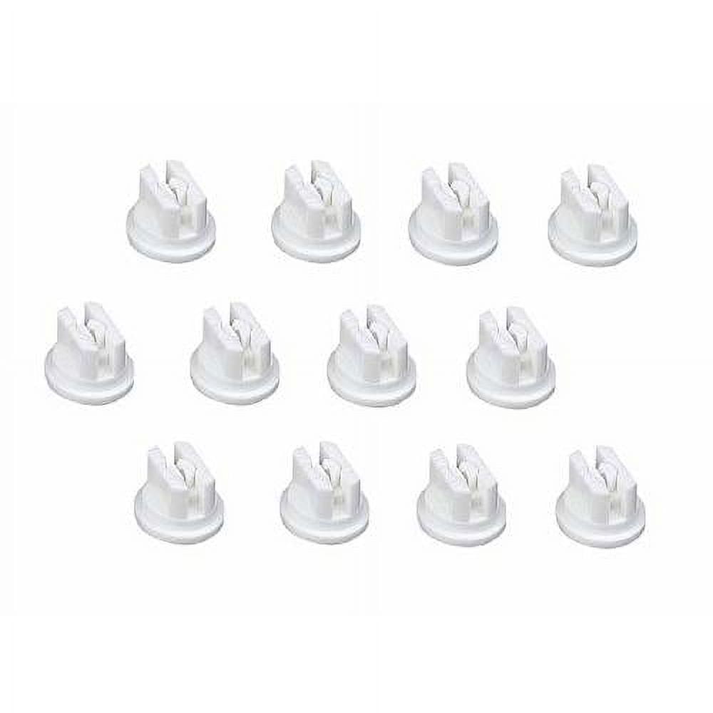 Pack Of 12 - Teejet Flat Spray Tips White 110° Polymer Visiflo ...