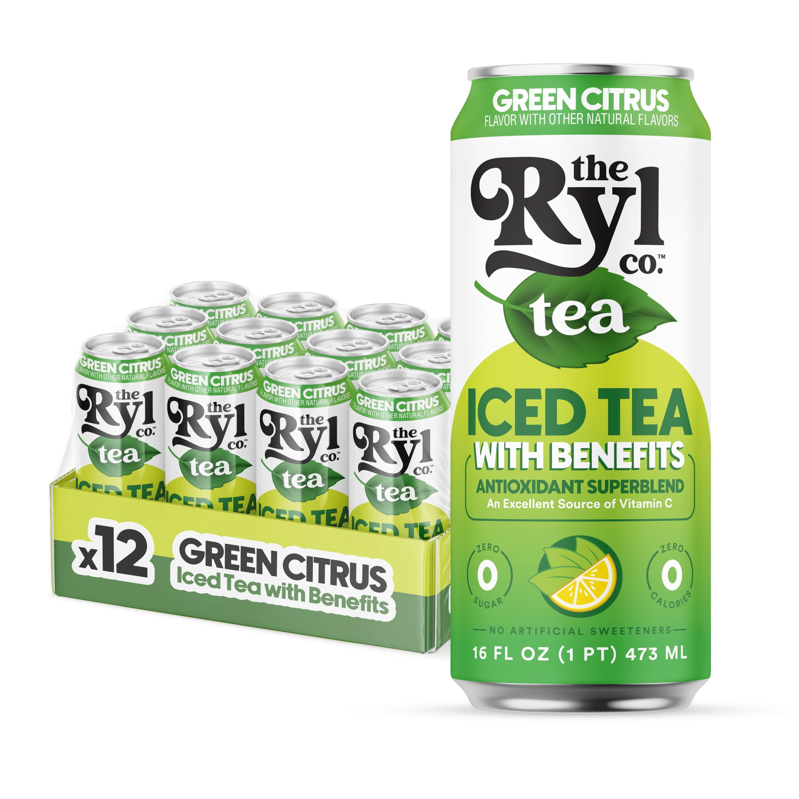 (Pack Of 12) The Royal Company Tea Iced Citrus Green 16 Fo - Walmart.com