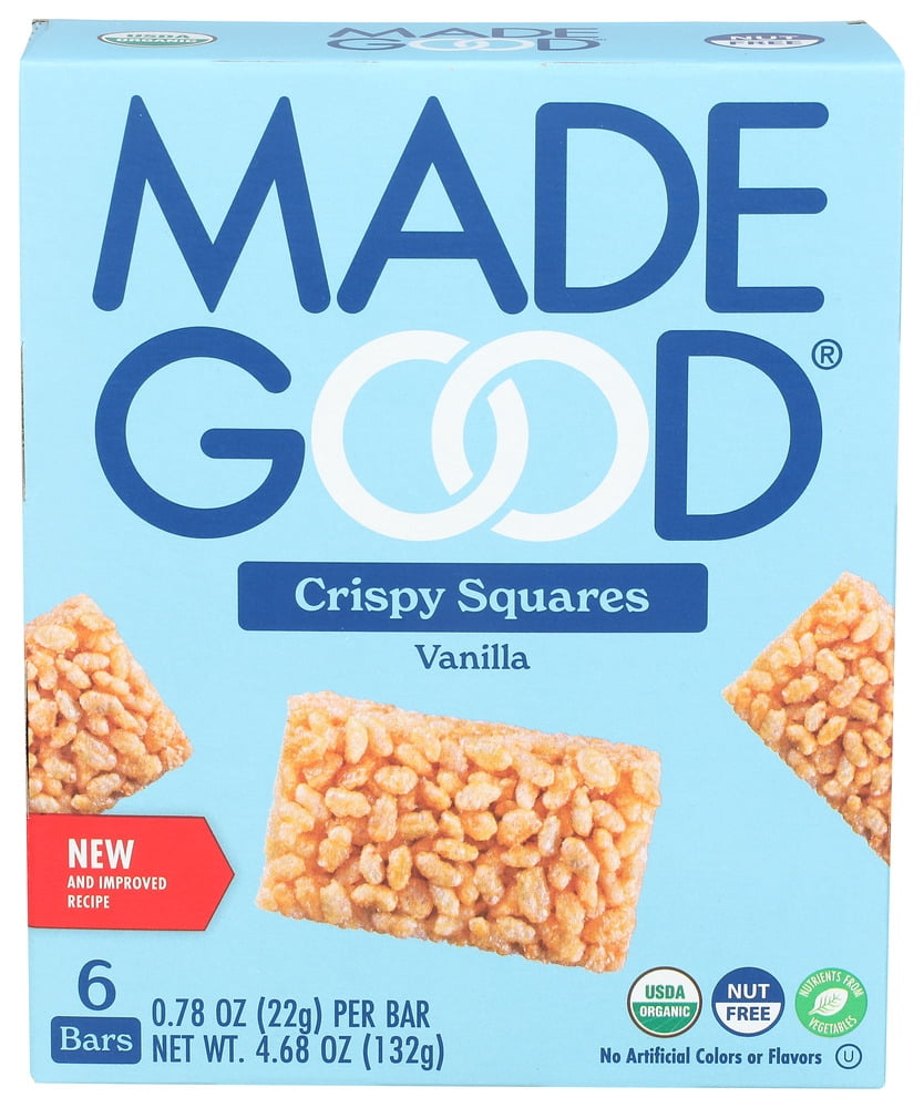 (Pack Of 18) Madegood Rice Crispy Squares Vanilla 4.68 Oz - Walmart.com
