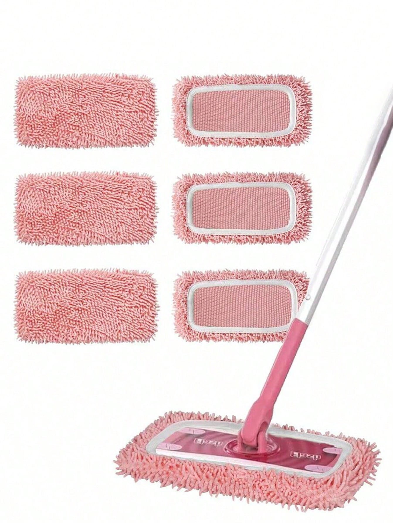 Pack Of 2/4/6 Wet Floor Mops, Washable For Moist Floor Cloths, Ideal ...