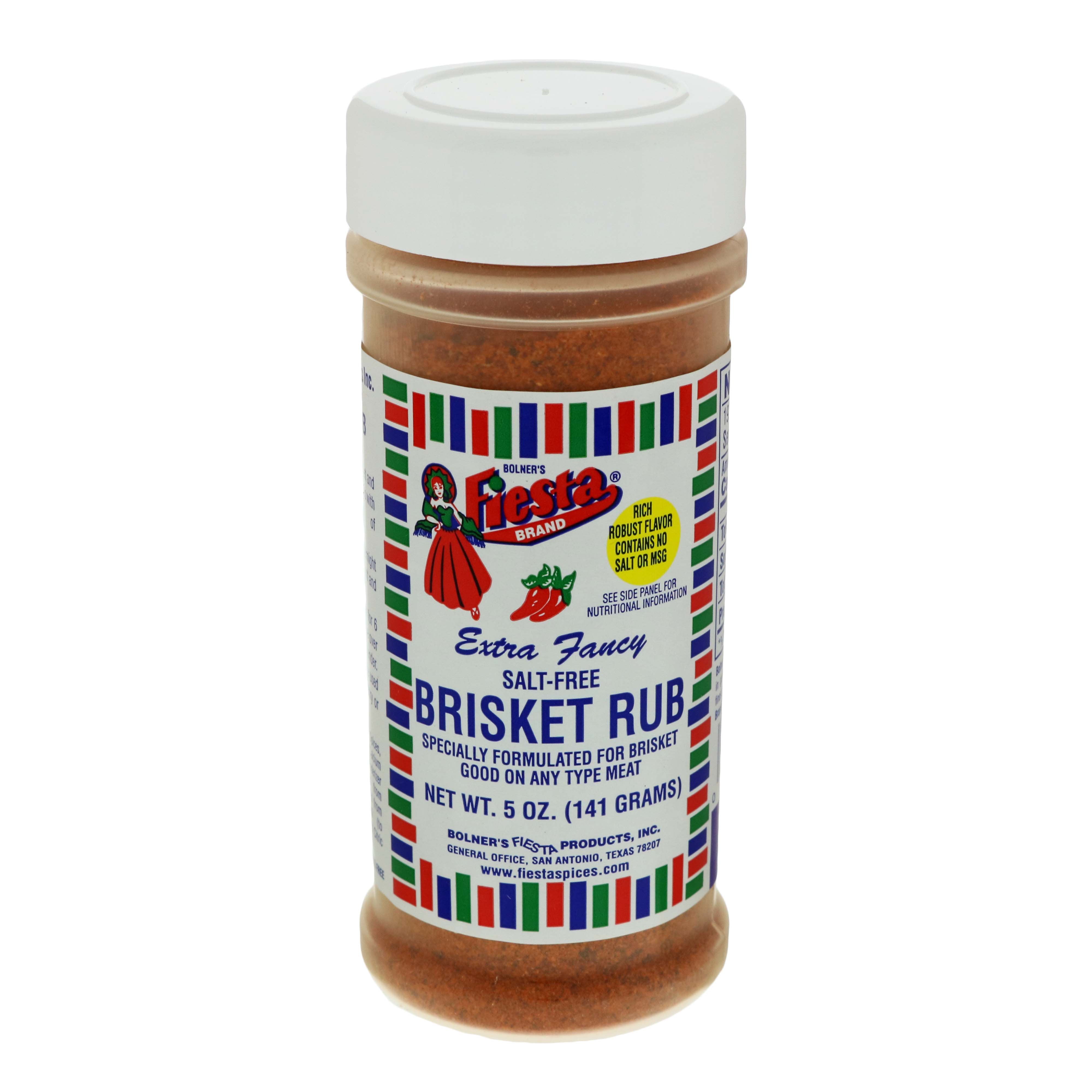 Pack Of 2 Bolner's Fiesta Salt-Free Brisket Rub - 5 oz (Packaging May ...