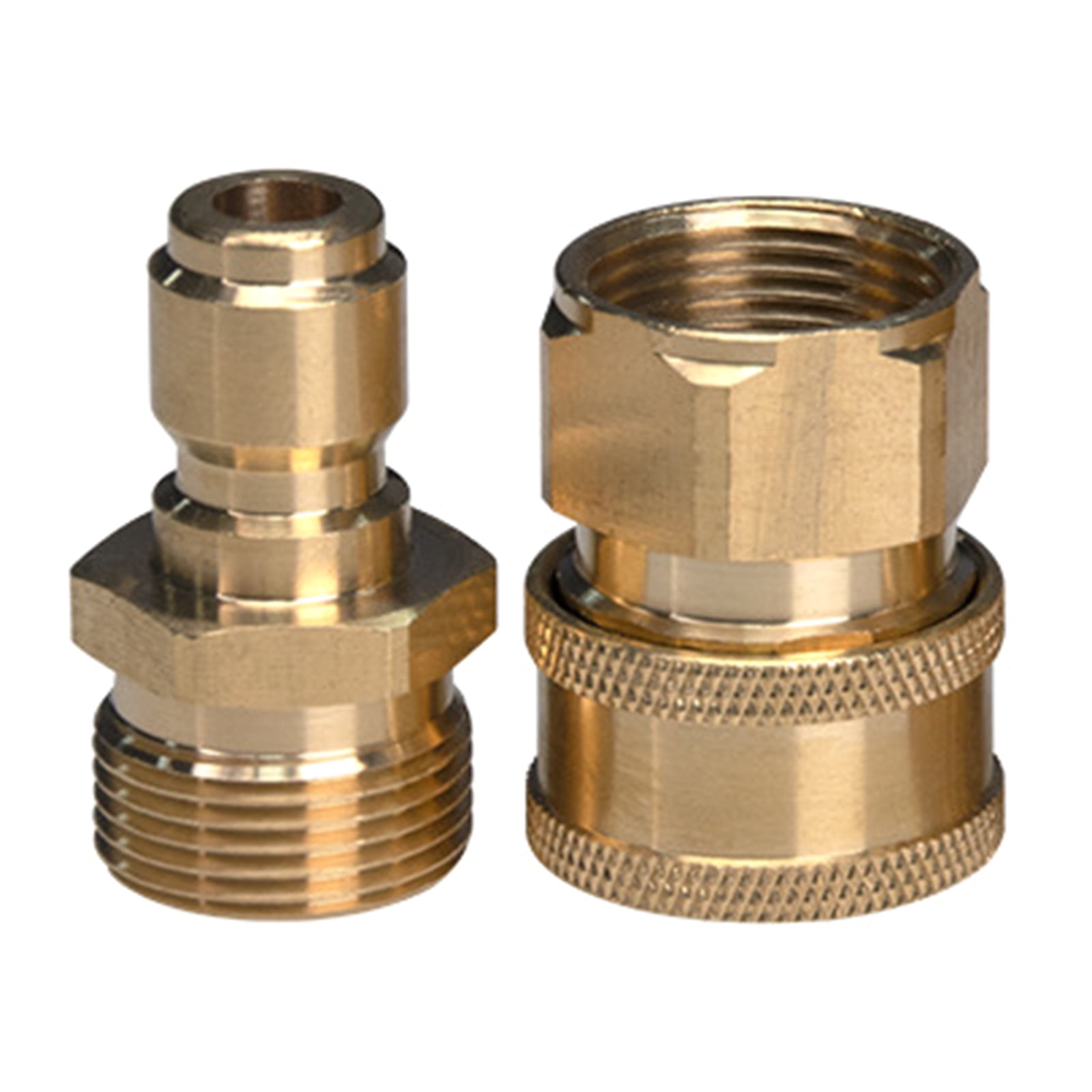 Pack Of 2 Brass Quick Connectors M22 Female & M22 Male Water Hose Quick ...