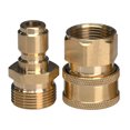Pack Of 2 Brass Quick Connectors M22 Female & M22 Male Water Hose Quick ...