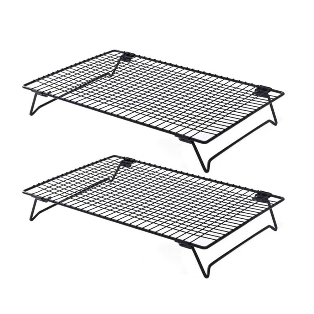 Pack Of 2 Cake Rack,Stainless Steel Cooling Rack Wire Grid Baking Tray ...