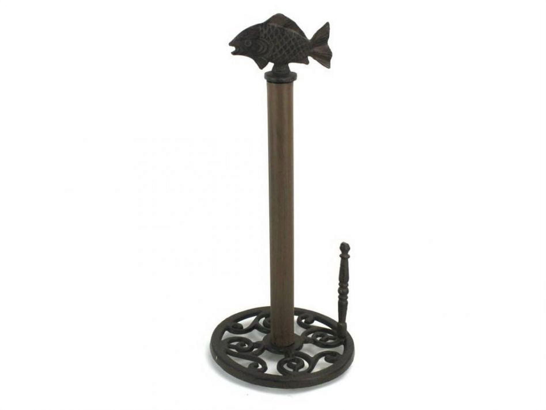 [Pack Of 2] Cast Iron Fish Paper Towel Holder 15"" - Walmart.com