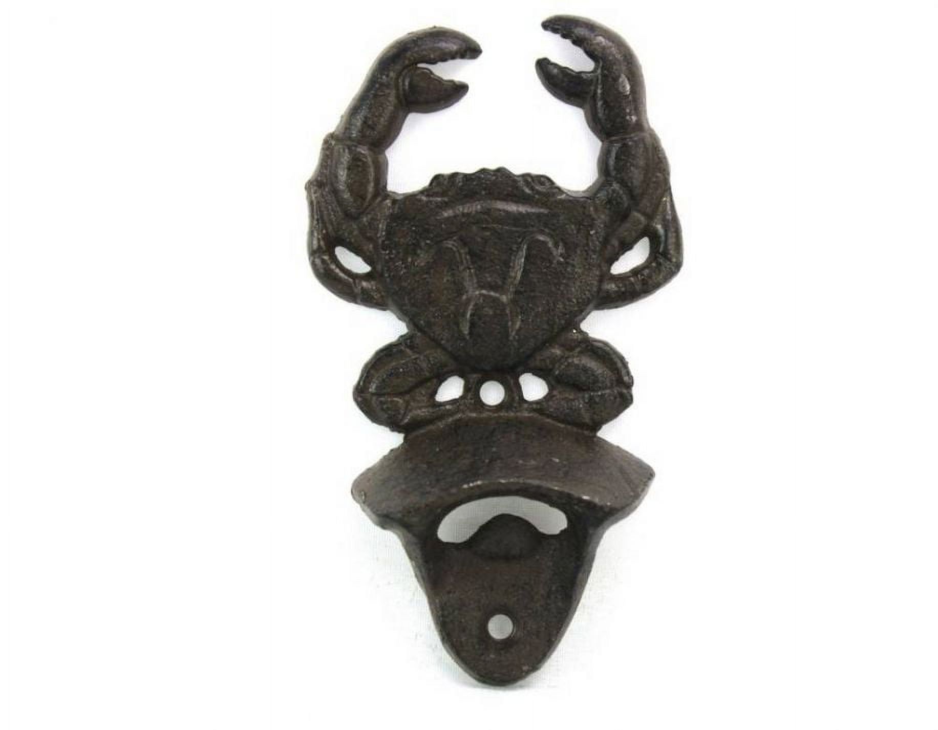 [Pack Of 2] Cast Iron Wall Mounted Crab Bottle Opener 6" - Walmart.com