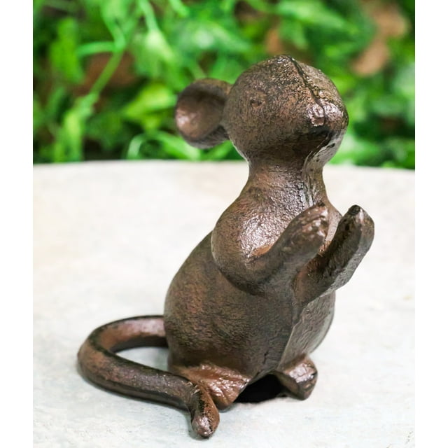Pack Of 2 Cast Iron Whimsical Standing Mouse Decorative Pen Holder ...
