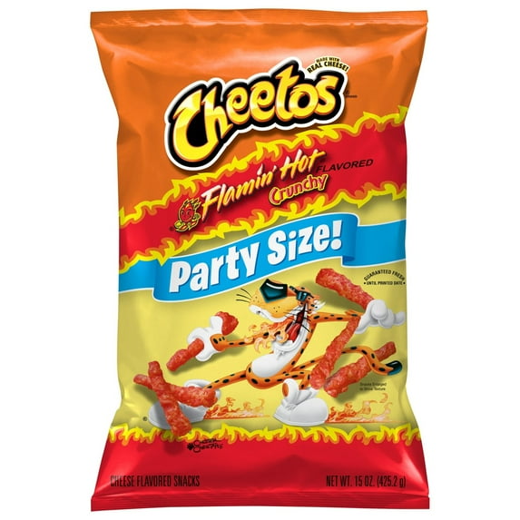 Pack Of 2 Cheetos Crunchy Flamin' Hot Cheese Snacks - Party Size, 15 oz ...
