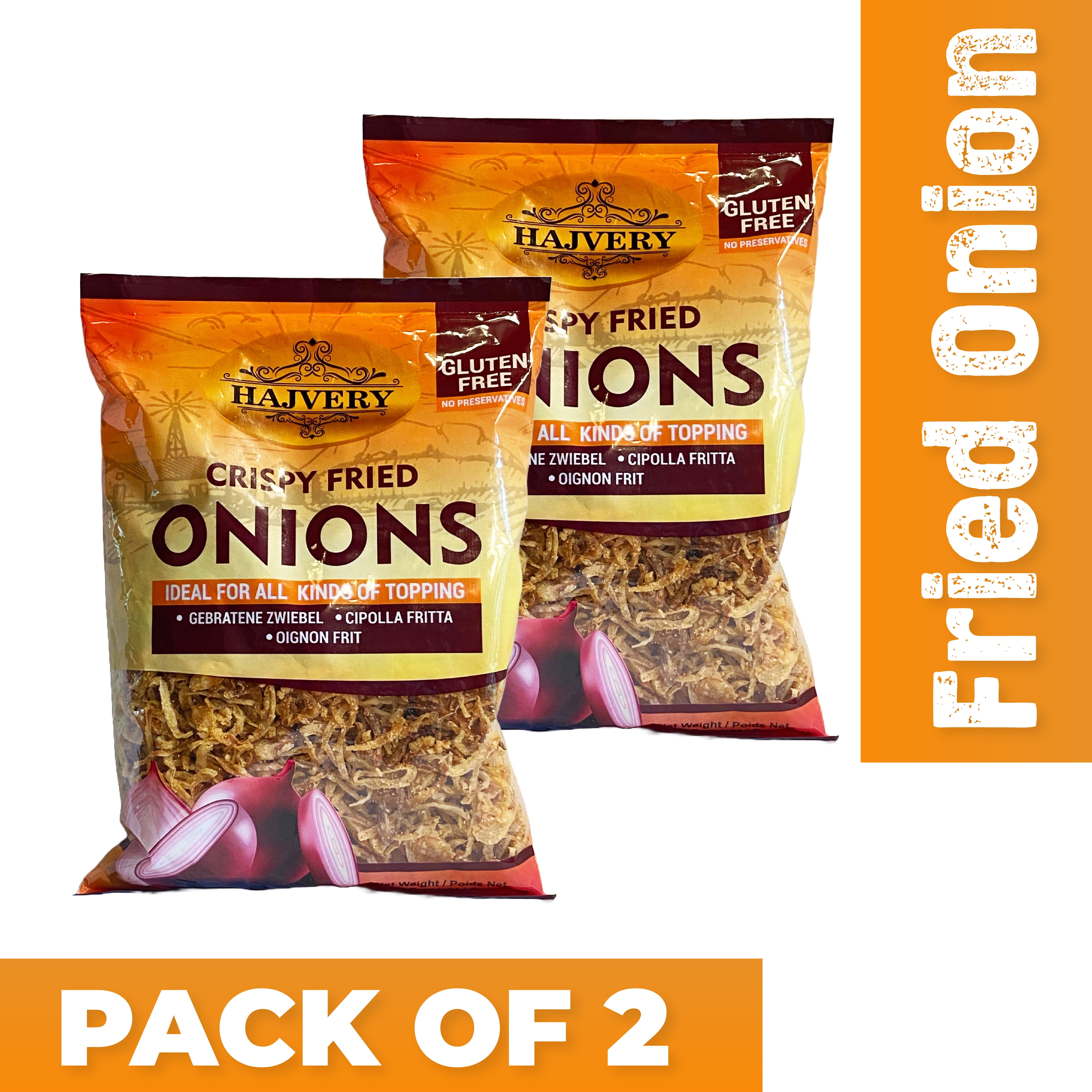 (Pack Of 2 ) Crispy Fried Onions, 14 oz - 14 Ounce 2 Bag of Crunchy ...