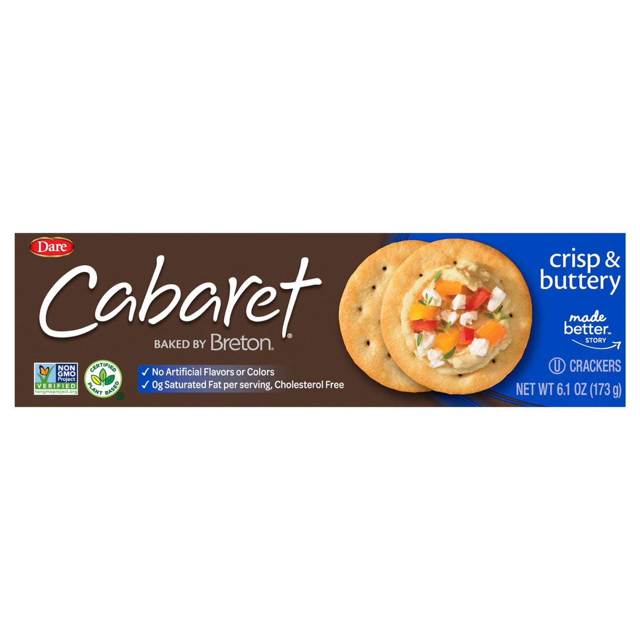 Pack Of 2 Dare Cabaret Crisp & Buttery Crackers - 6.1 oz (Packaging May ...