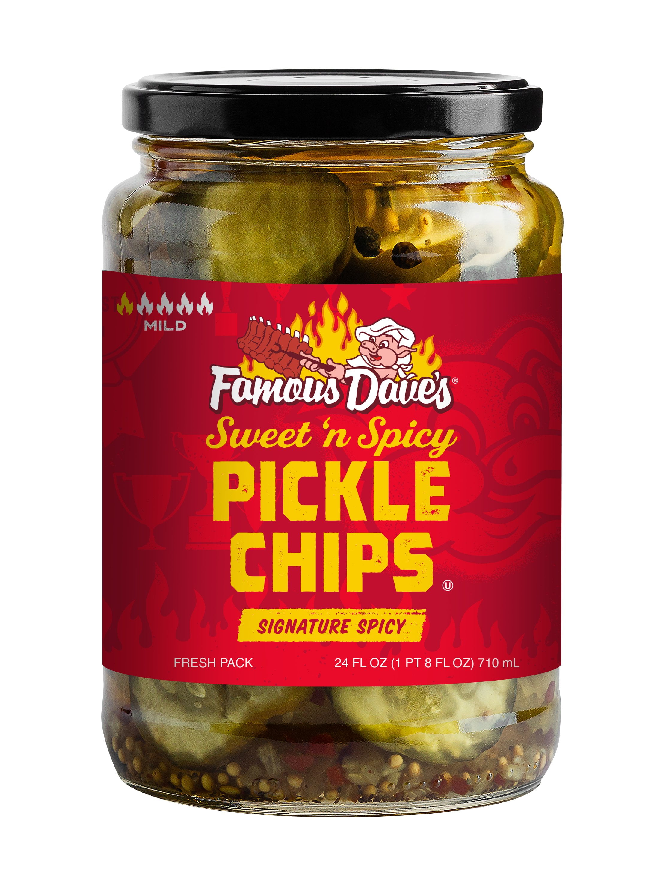 Pack Of 2 Famous Dave's Signature Spicy Pickle Chips - 24 oz (Packaging ...