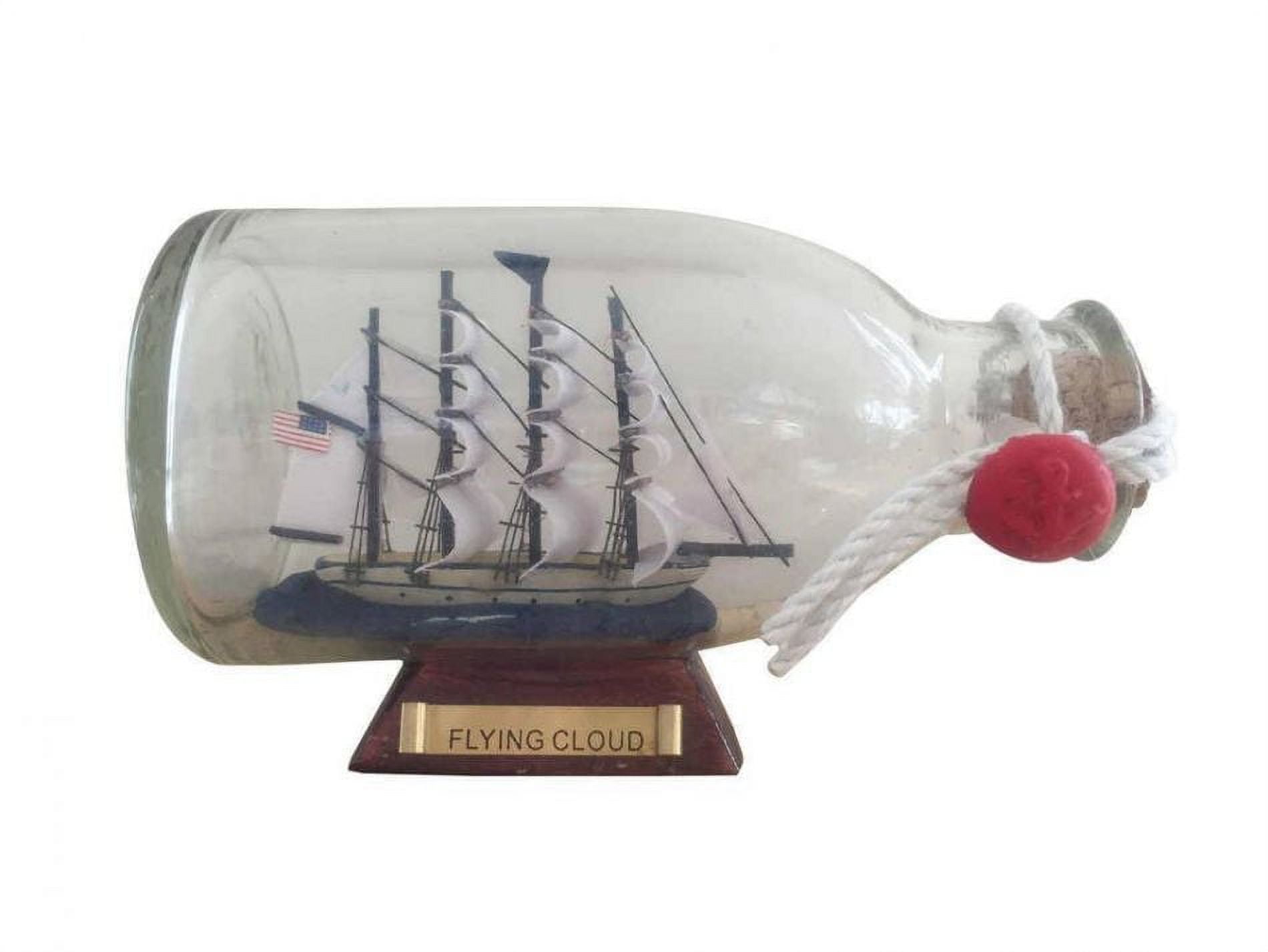 [Pack Of 2] Flying Cloud Model Ship in a Glass Bottle 5"" - Walmart.com