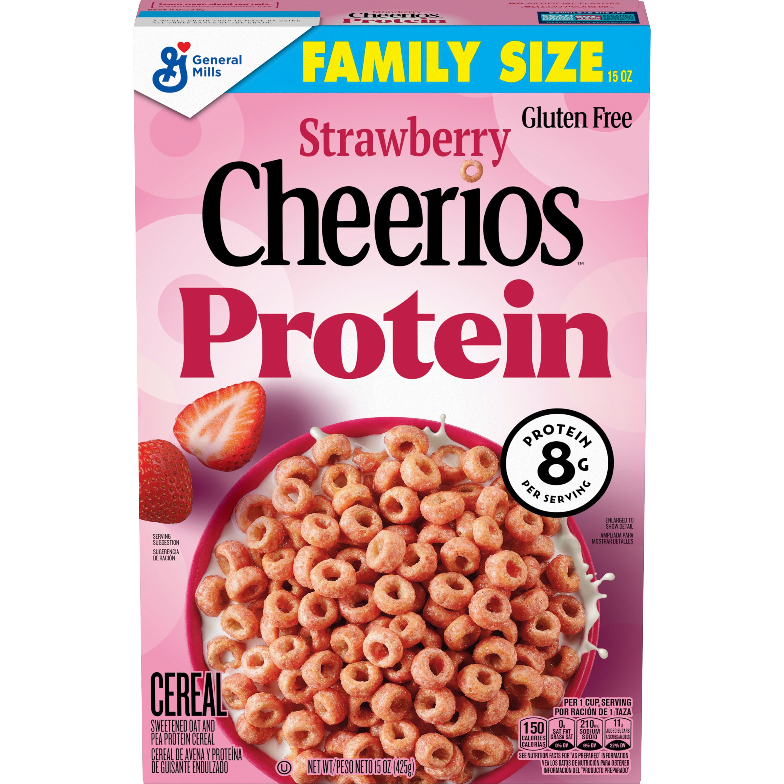 Pack Of 2 General Mills Strawberry Protein Cheerios Family Size - 15 oz ...