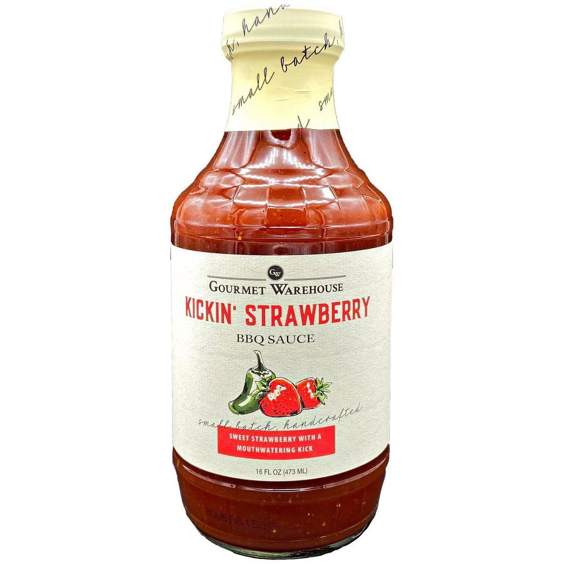 Pack Of 2 Gourmet Warehouse Kickin' Strawberry Premium BBQ Sauce - 16 ...