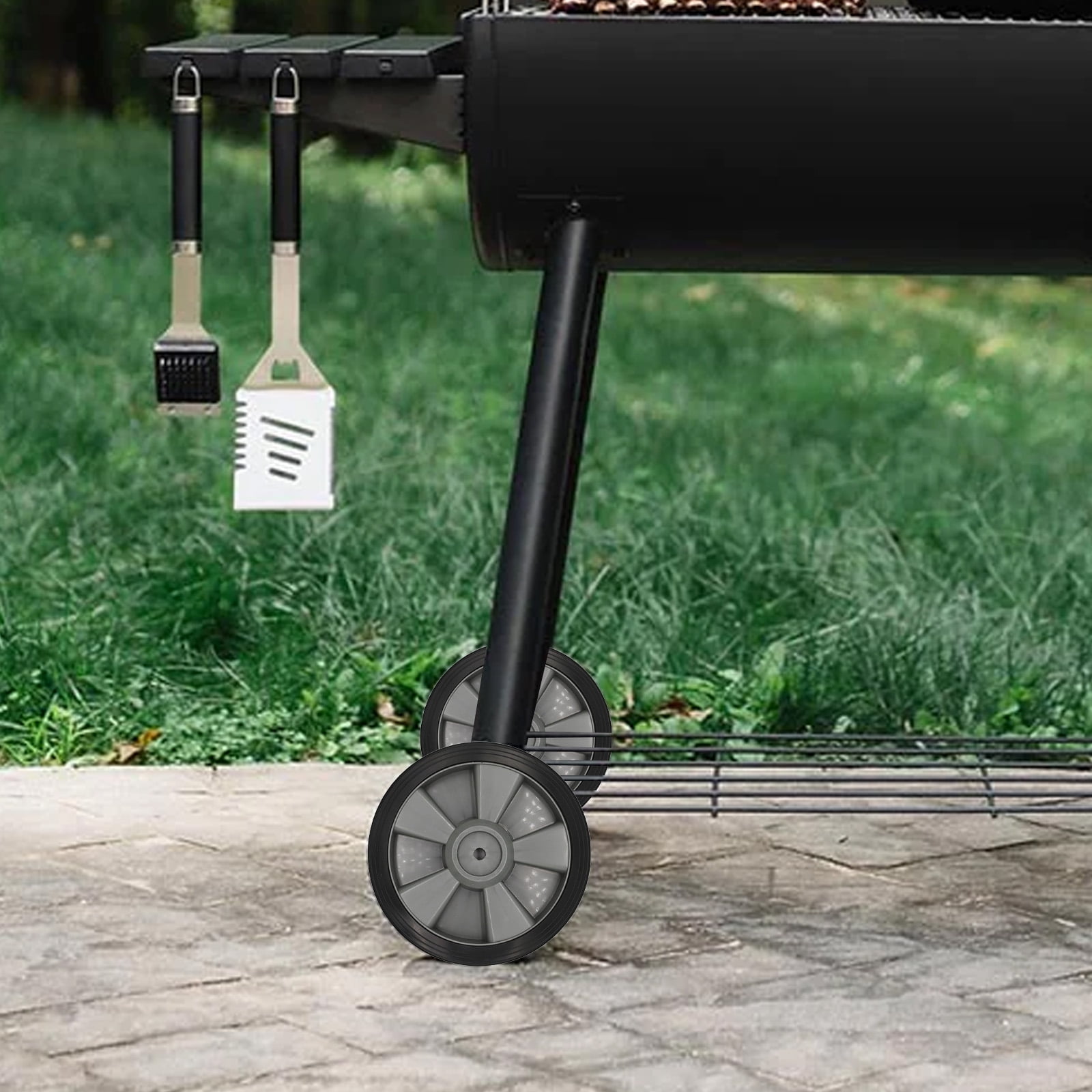 Pack Of 2 Grill Wheels Replacement Parts,8in BBQ Grill Wheel,Barbecue ...