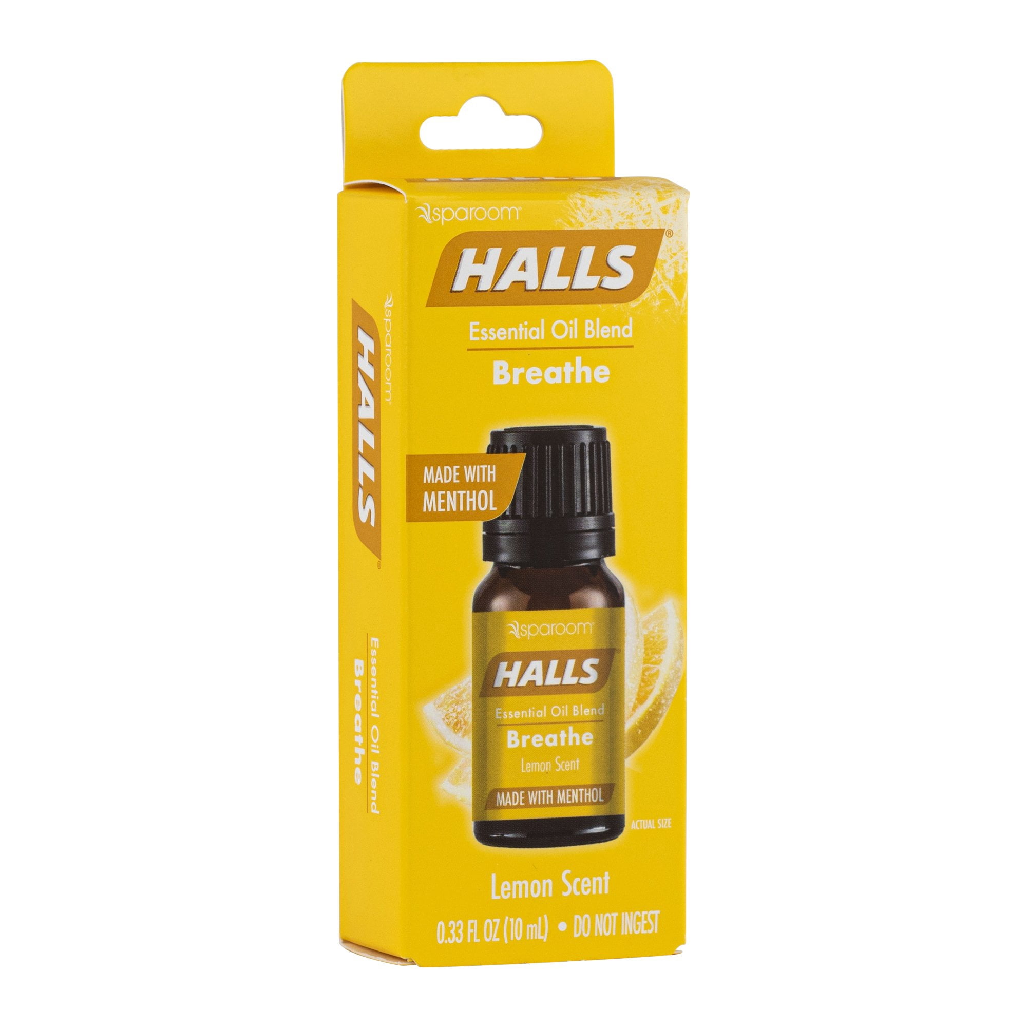 Pack Of 2 Halls Essential Oil Blend Breathe Lemon - .33 oz (Packaging ...