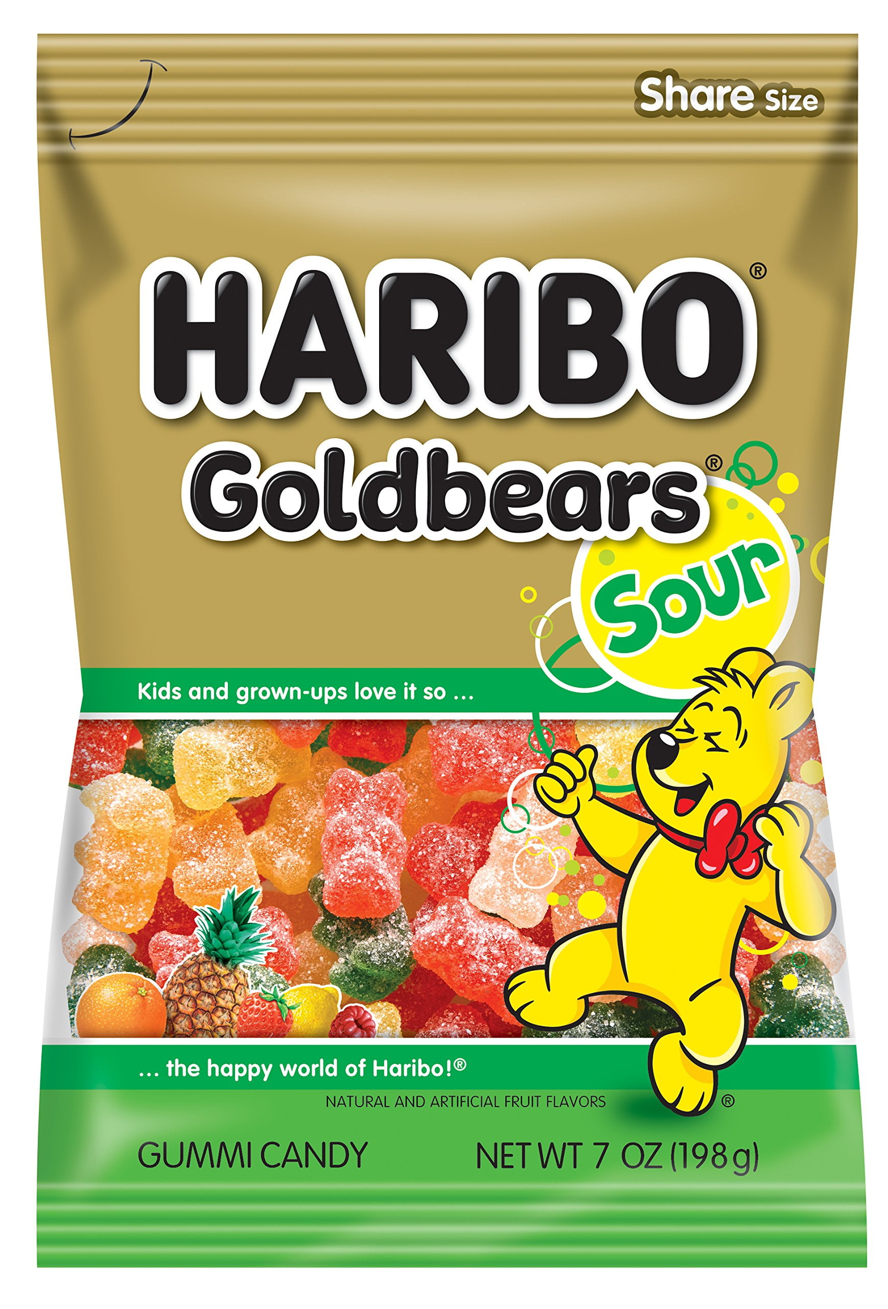 Pack Of 2 Haribo of America Sour Goldbears, 7 ounces, 1 Bag (Package ...