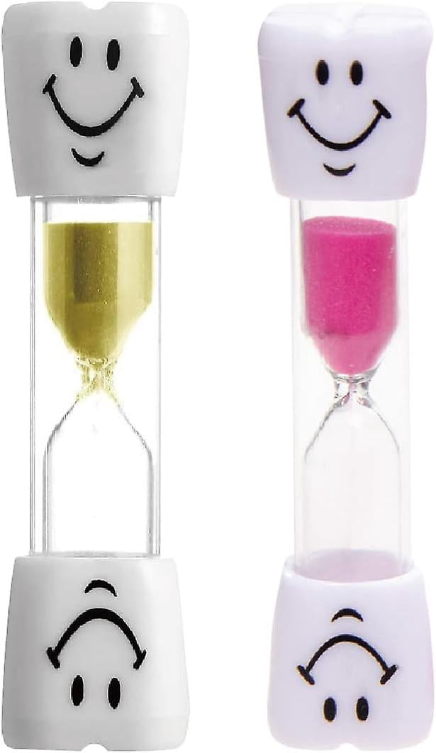Pack Of 2 Hourglass Timer Smiley Teeth Brushing Timer Sand Timer 3 ...