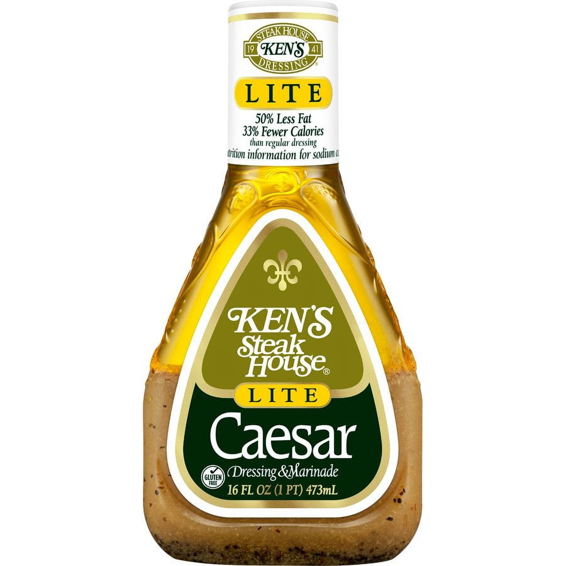 Pack Of 2 Ken's Steak House Lite Caesar Dressing & Marinade - 16 oz (Packaging May Vary ...
