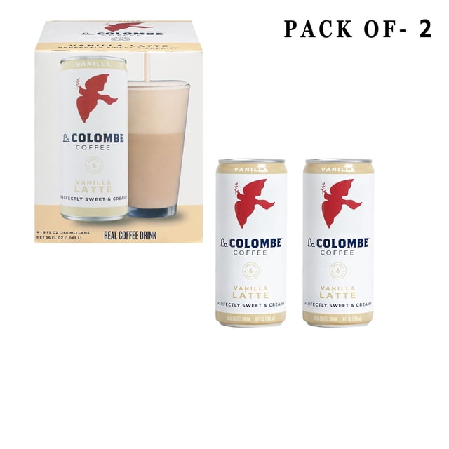 Pack Of 2 La Colombe Draft Latte Cold Brew Coffee Vanilla Flavor | 9 Fl ...