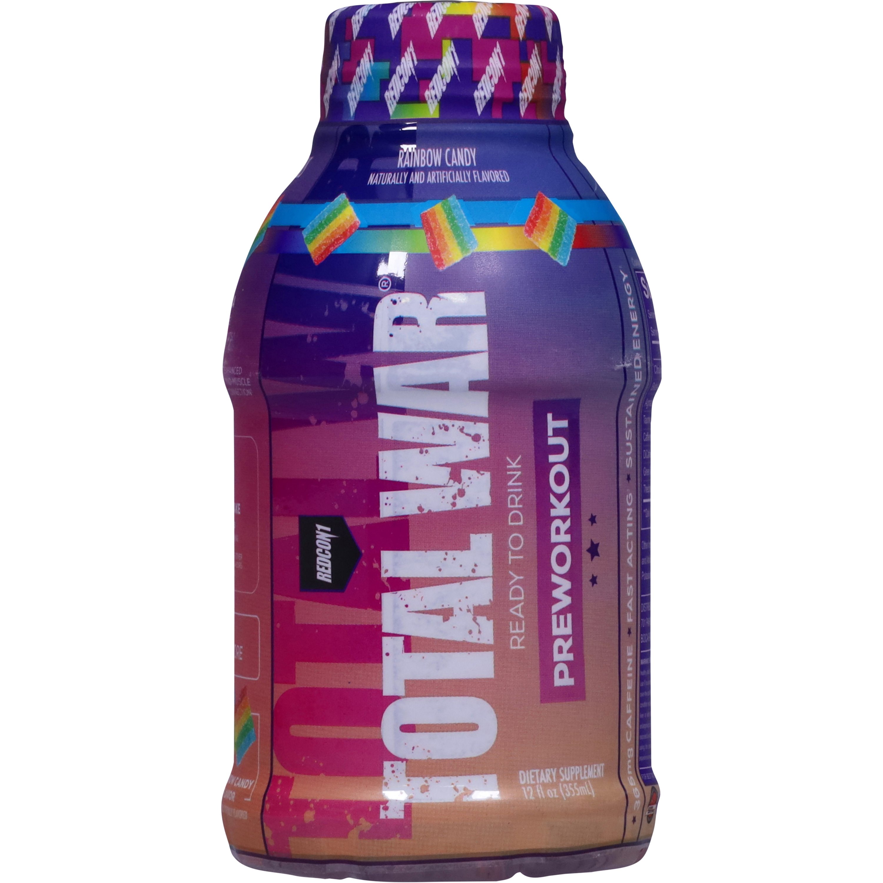 Pack Of 2 Redcon1 Total War Pre-Workout Rainbow Candy - 12 oz ...