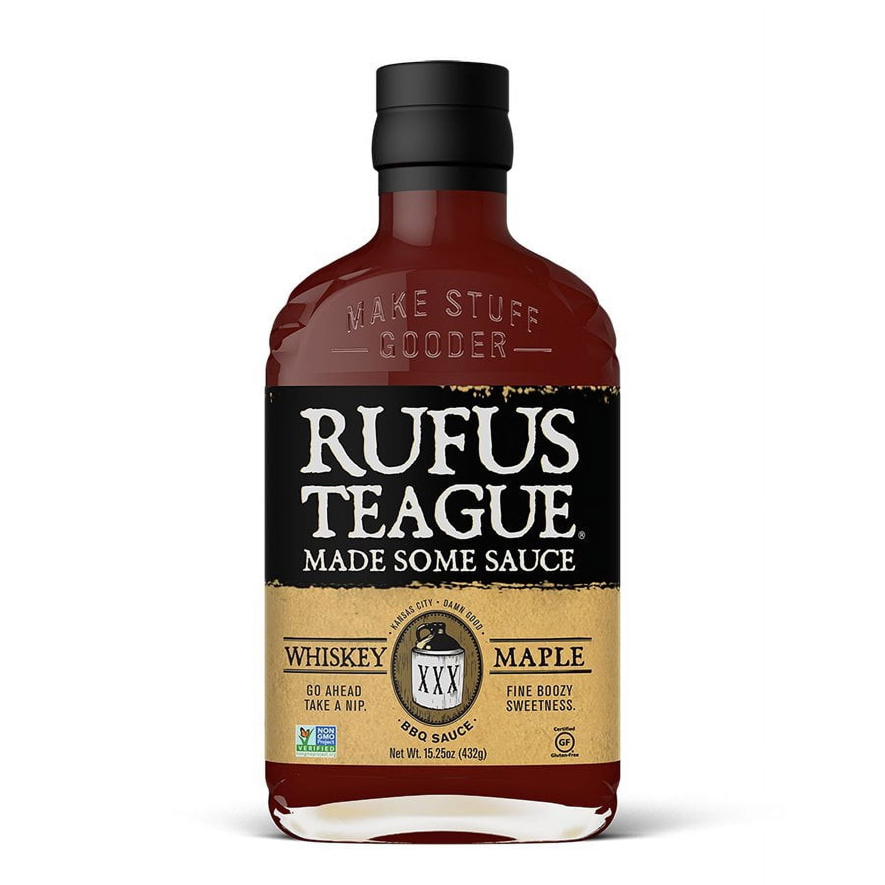 Pack Of 2 Rufus Teague Whiskey Maple BBQ Sauce - 16 oz (Packaging May ...