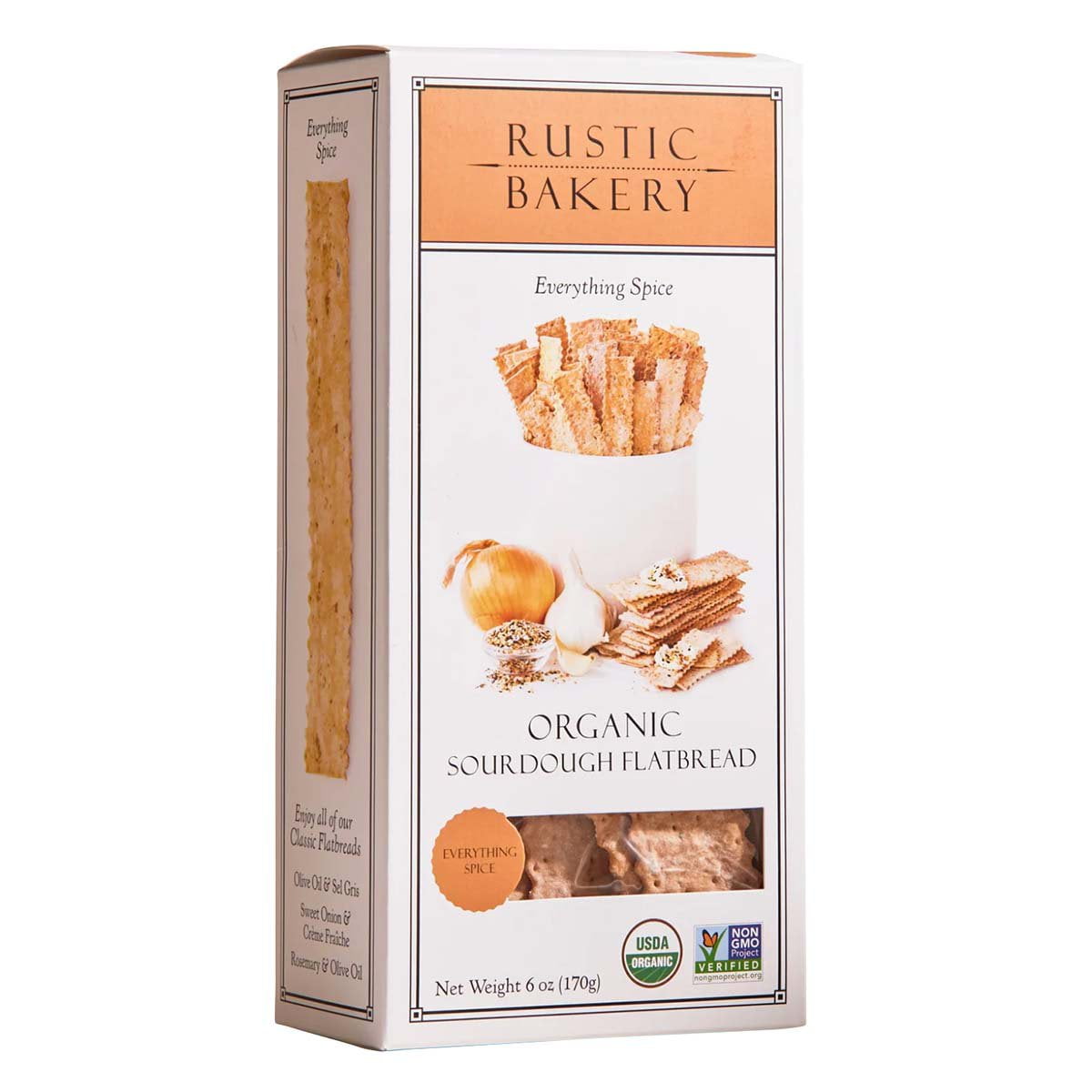 Pack Of 2 Rustic Bakery Everything Spice Organic Sourdough Flatbread - 6 oz (Packaging May Vary ...