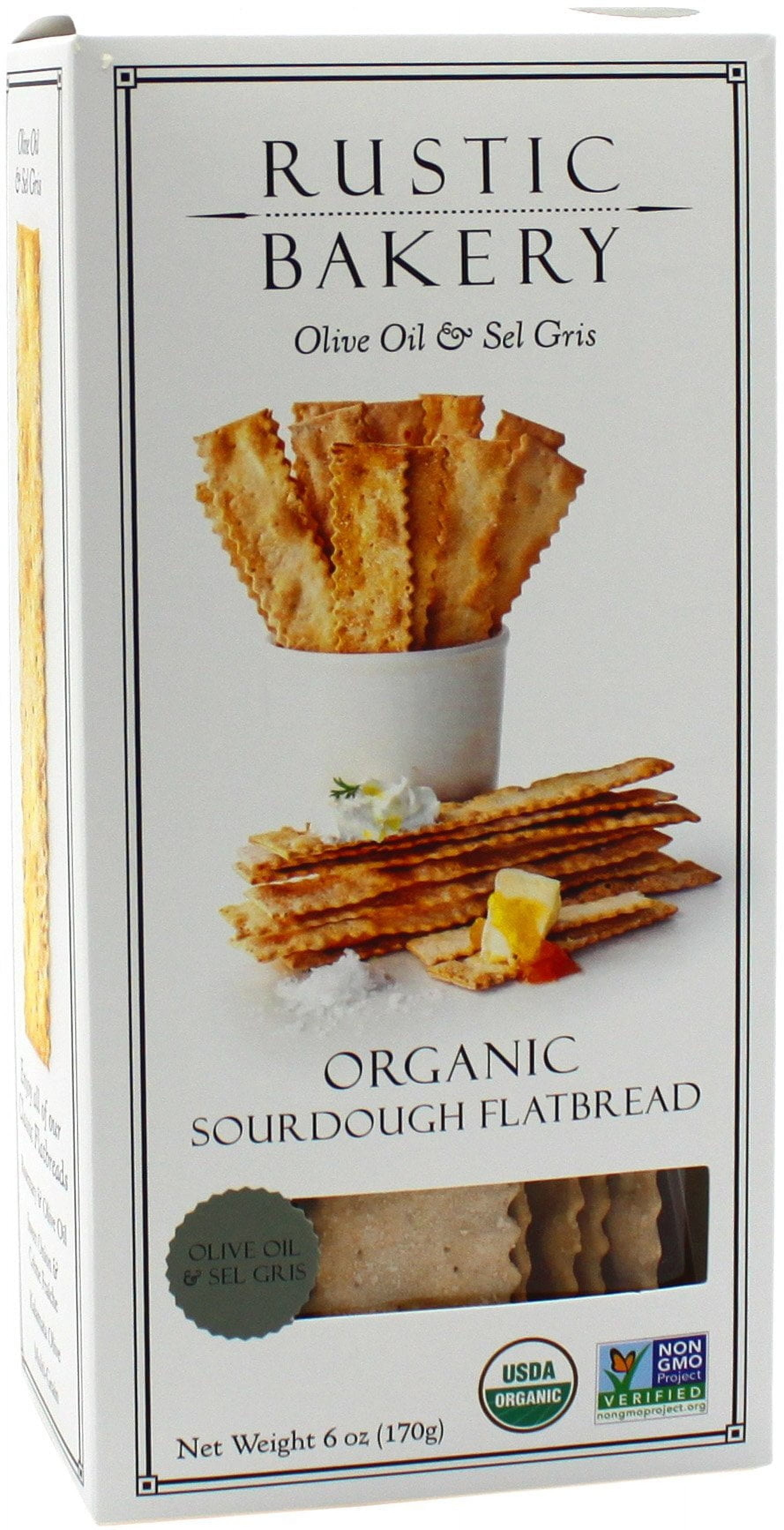 Pack Of 2 Rustic Bakery Olive Oil & Sel Gris Organic Sourdough Flat ...