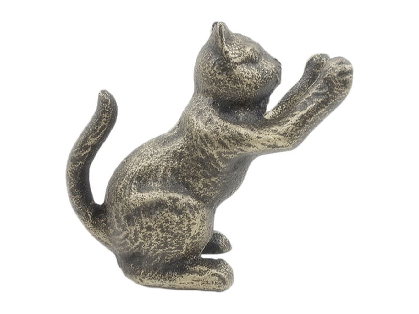 [Pack Of 2] Rustic Gold Cast Iron Cat Door Stopper 5"" - Walmart.com