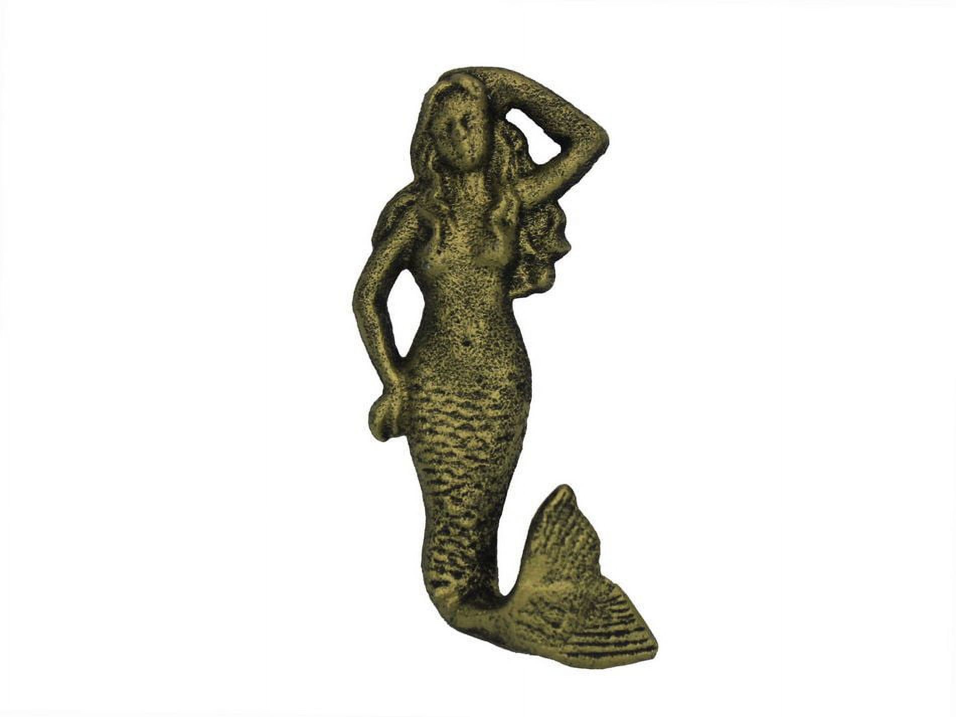 [Pack Of 2] Rustic Gold Cast Iron Mermaid Hook 6"" - Walmart.com