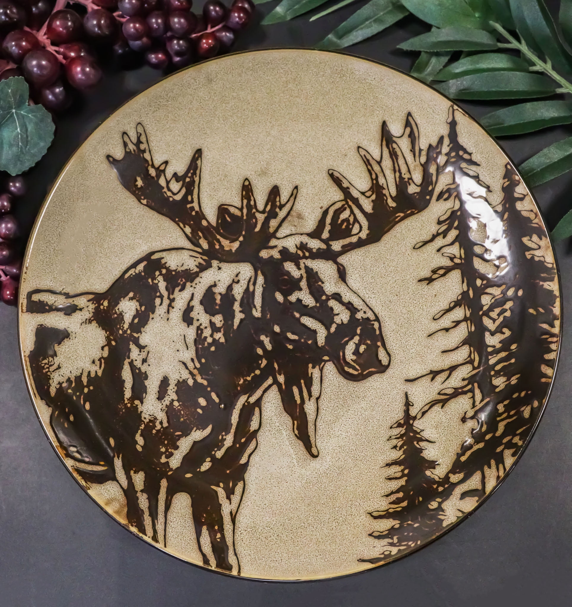 Pack Of 2 Rustic Western Emperor Elk Stag Moose Deer Salad Appetizer ...