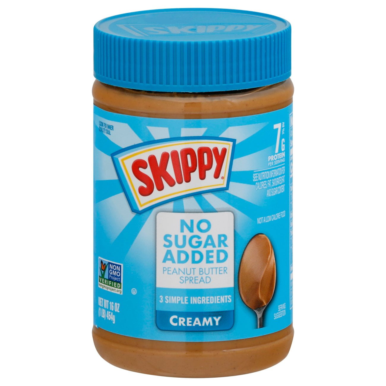 Pack Of 2 Skippy No Sugar Added Creamy Peanut Butter - 16 oz (Packaging ...