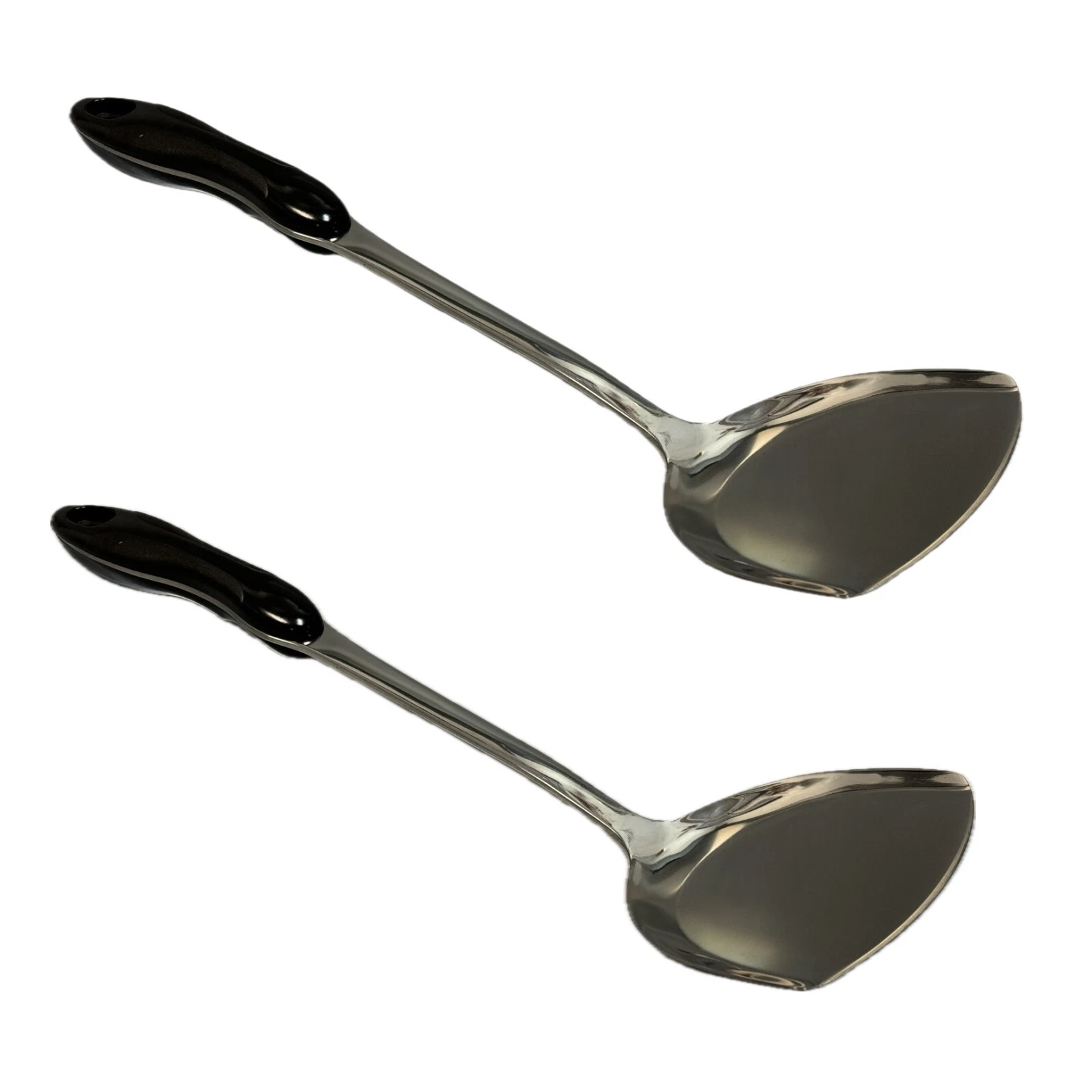 Pack Of 2 Stainless Steel Kitchen Chinese Turner Spatula , 13.5 Inch ...