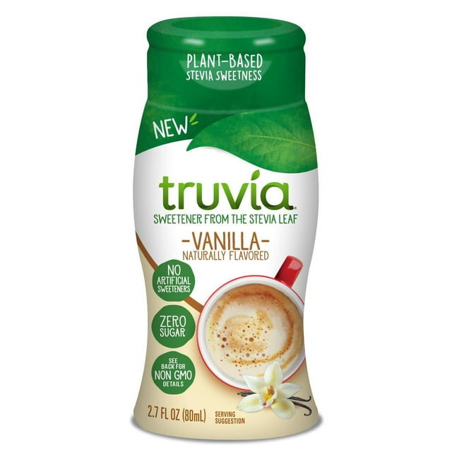 Pack Of 2 Truvia Vanilla Zero Sugar Liquid Stevia Sweetener - 2.7 oz ...