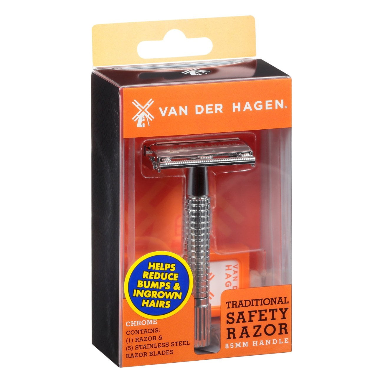 Pack Of 2 Van Der Hagen Traditional Safety Razor - EACH (Packaging May ...
