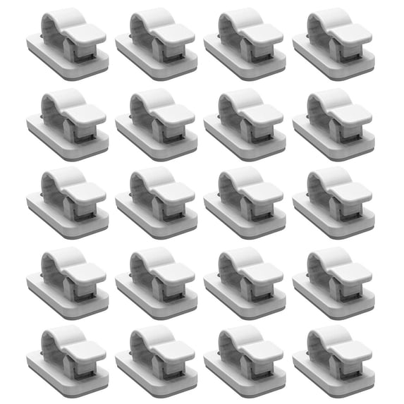 Pack Of 20 Cable Clips Adhesive Design For HassleFree Wire Management ...