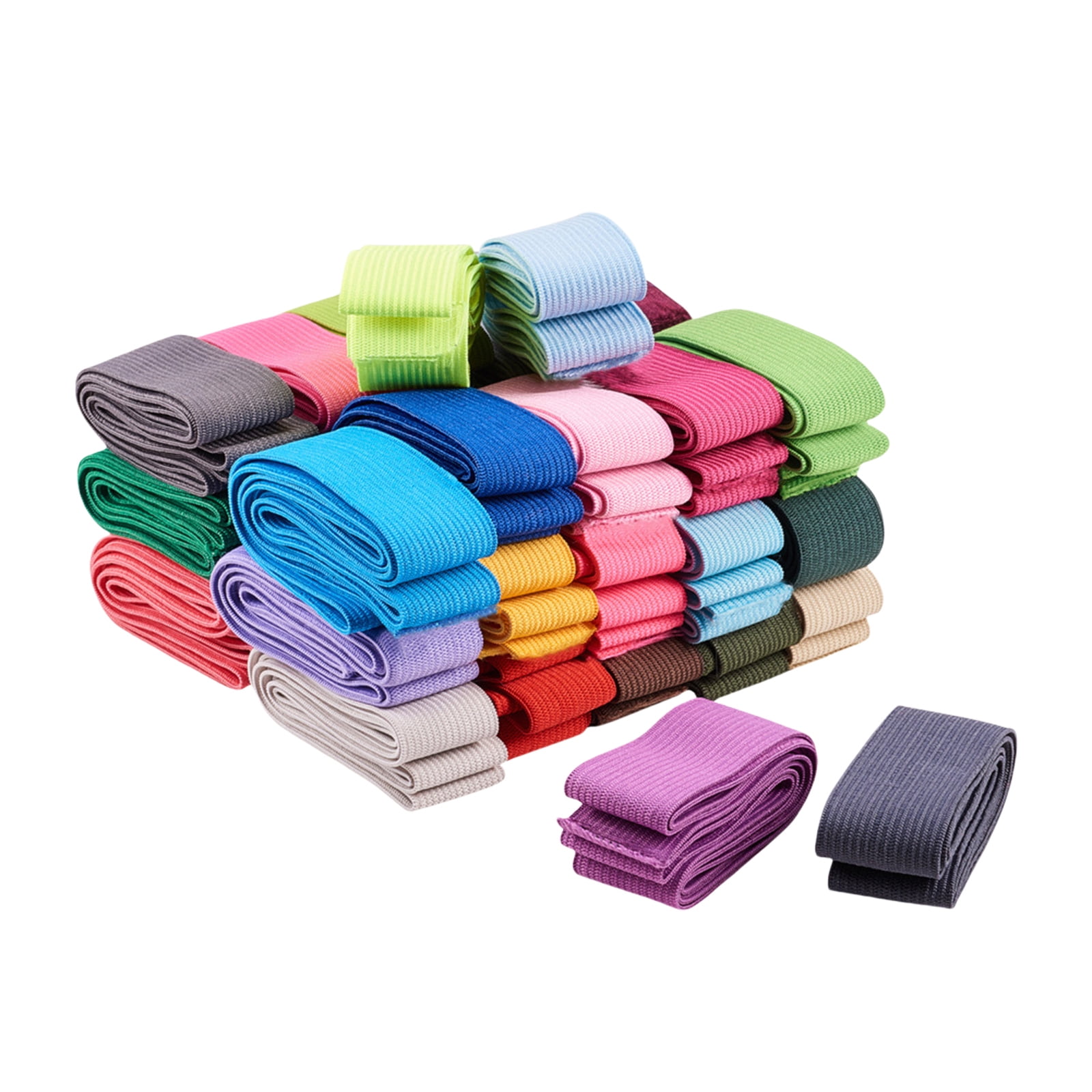 Pack Of 20 Elastic Bands 25mm Wide In Assorted Colors For Creative Do ...