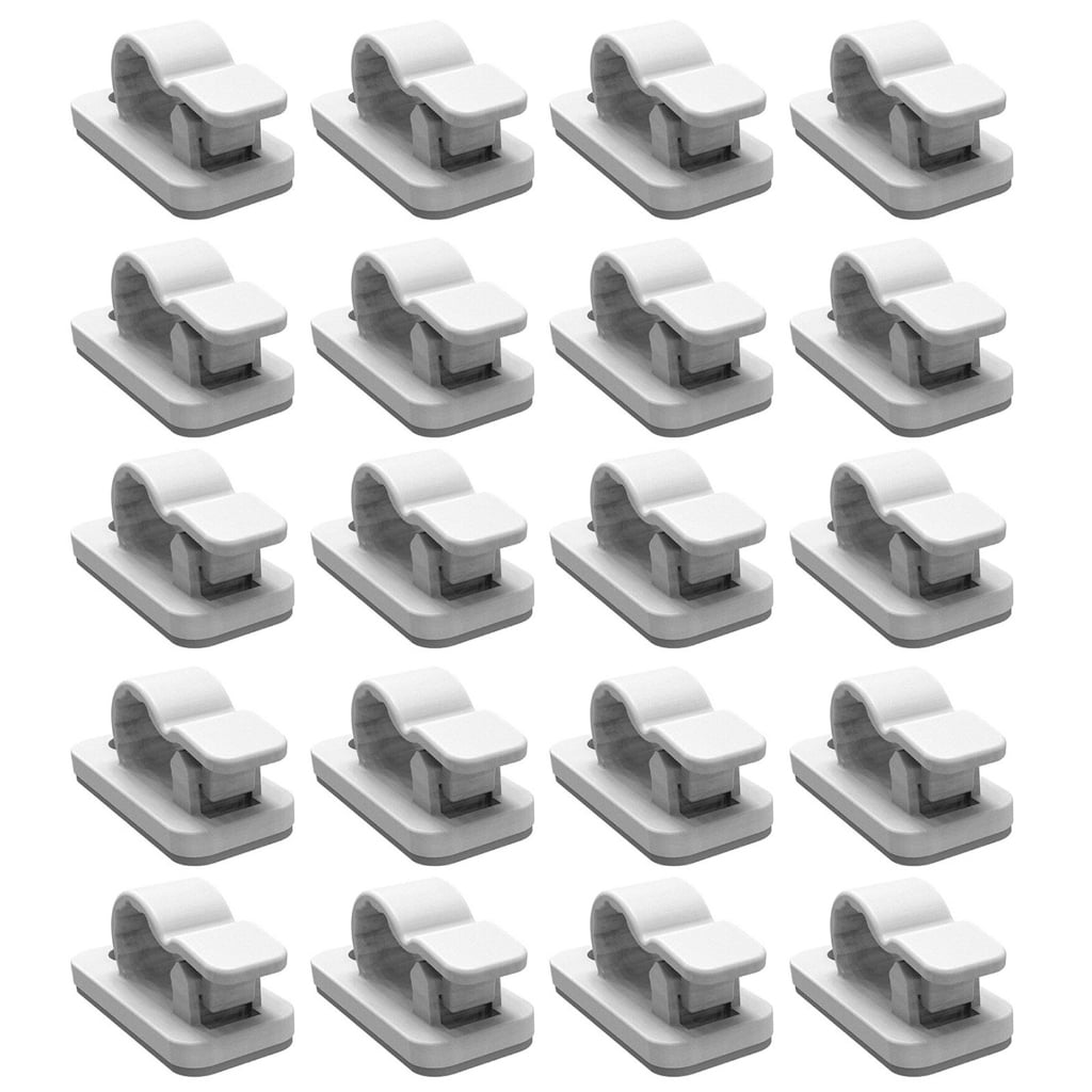 Pack Of 20 SelfAdhesive Cable Clips Holders Cord Organizers Adhesive ...