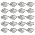 Pack Of 20 Stackable Aluminium Foil Trays Square Shaped Baking ...