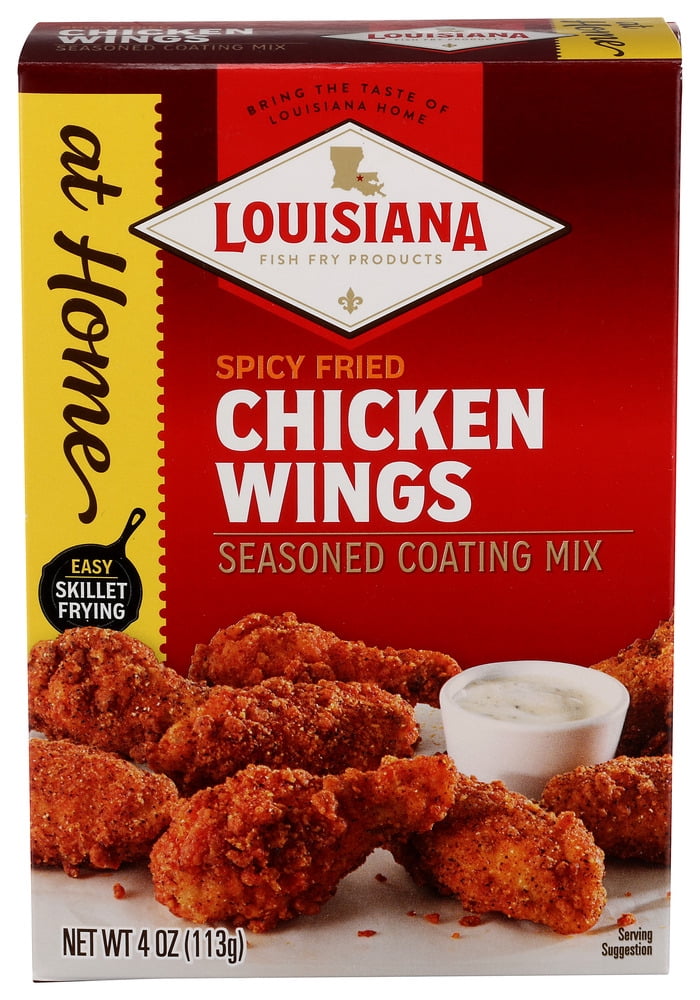 (Pack Of 24) Louisiana Fish Fry Mix Coating Chicken Wing 4 Oz - Walmart.com