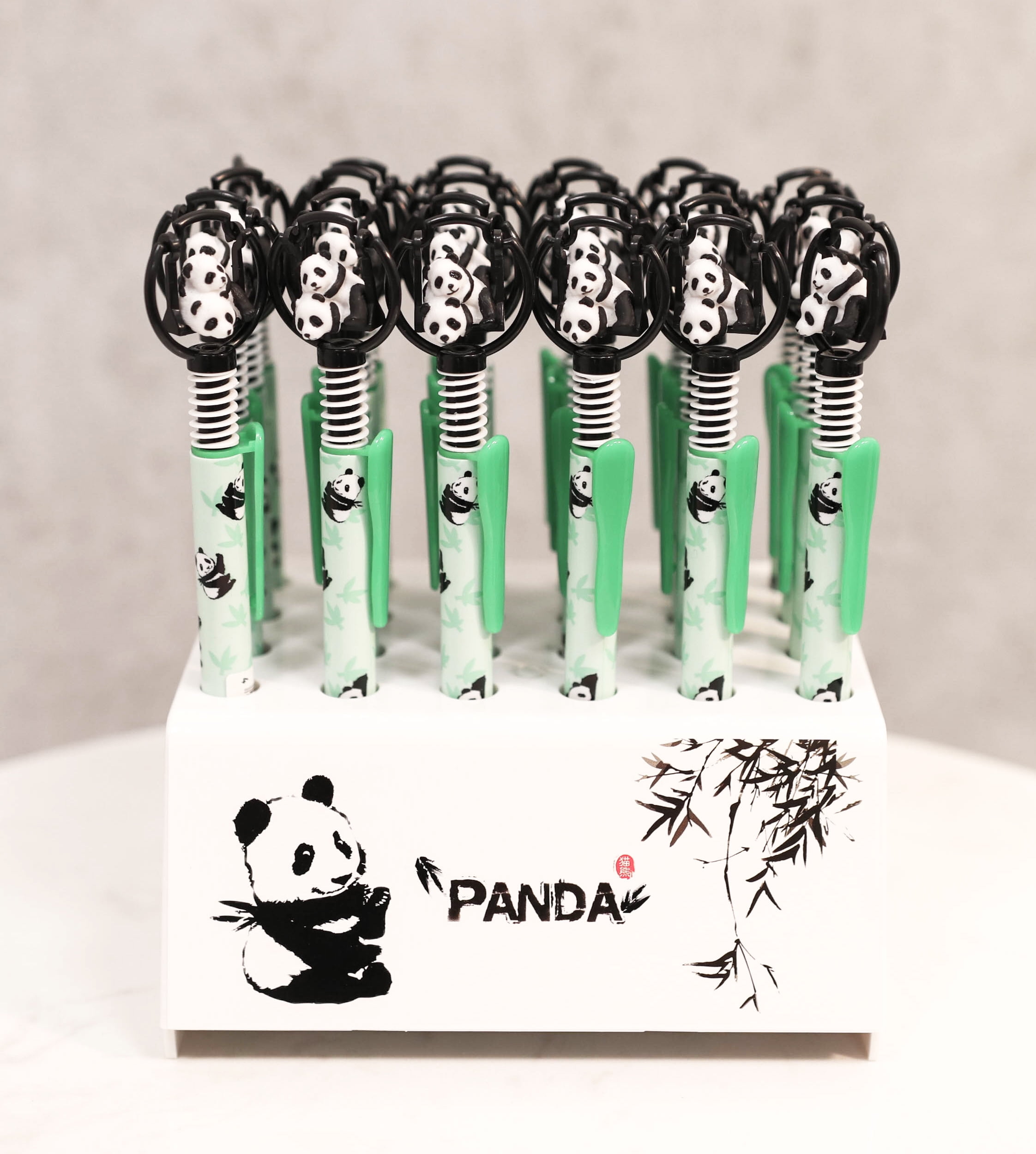 Pack Of 24 Panda Bear Cubs On Swing Green Ballpoint Ball Black Ink Pens ...