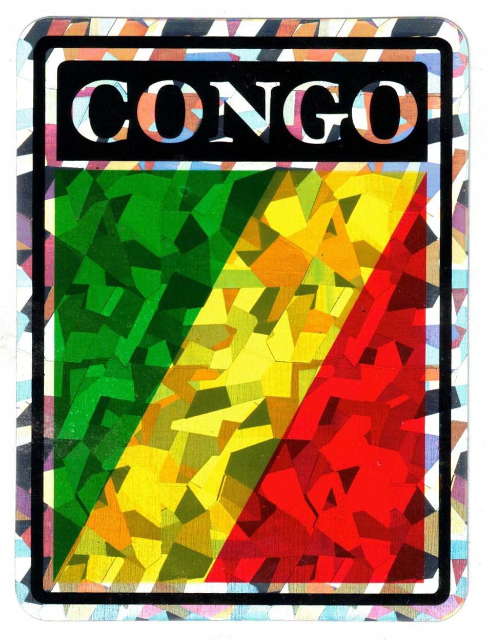 Pack Of 24 Republic of the Congo Country Reflective Decal Bumper ...